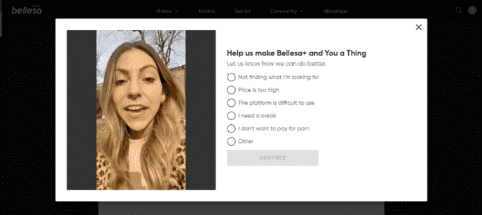 Bellesaplus.co Review - The Netflix of Porn - The Kinky Pinky