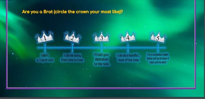 The Little Space Question Sheet (CGL Relationships) - The Kinky Pinky